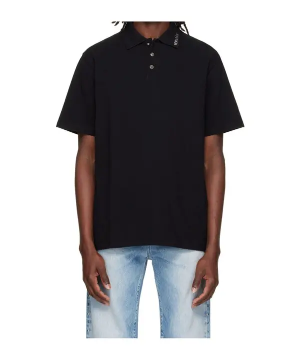 Versace Logo-embroidered Polo Shirt