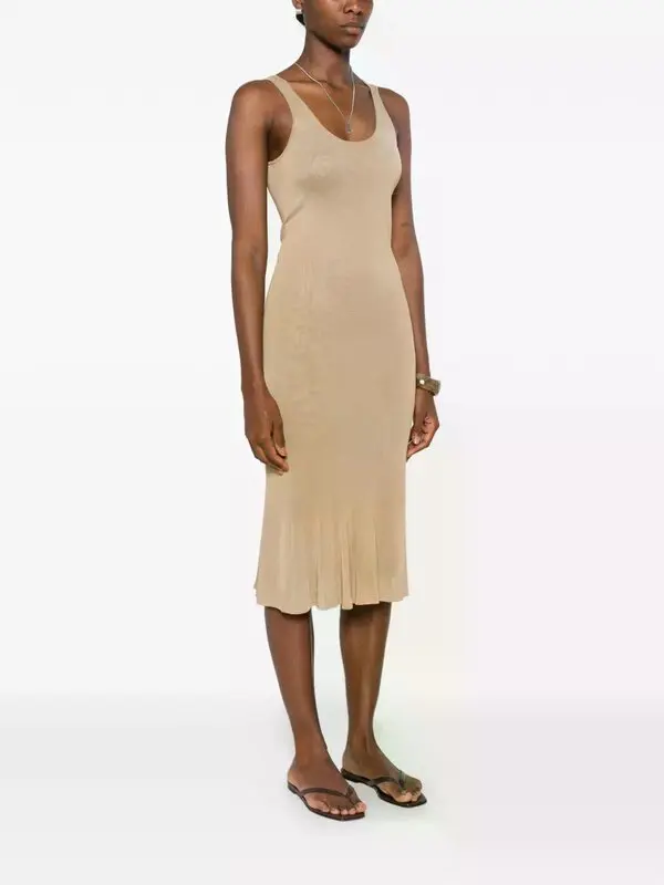 TOTEME Fluted-hem Midi Dress - Neutrals