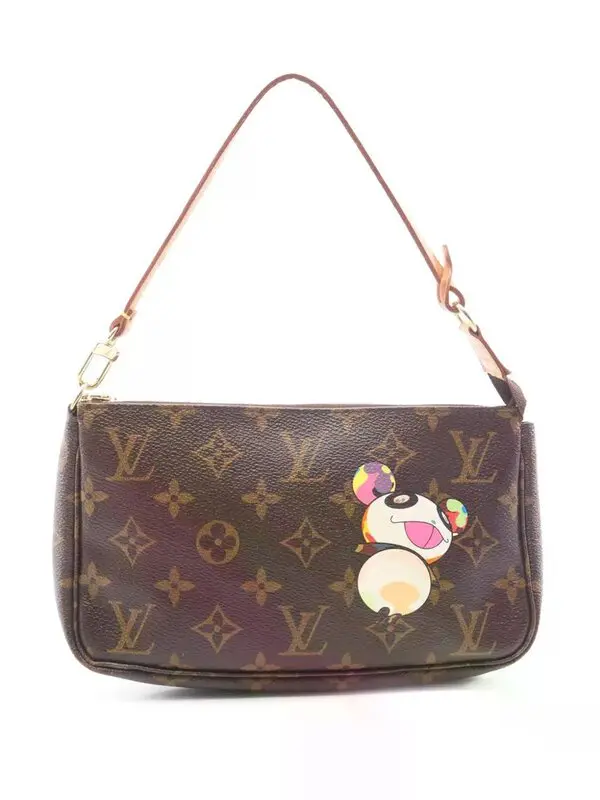 LOUIS VUITTON 2004 Takashi Murakami Monogram Panda Pochette Accessoires Shoulder Bag
