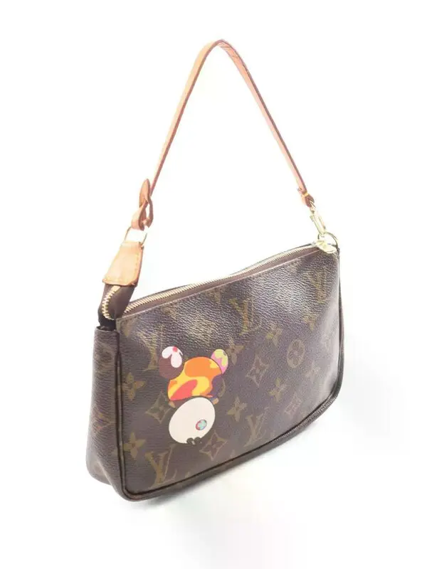 LOUIS VUITTON 2004 Takashi Murakami Monogram Panda Pochette Accessoires Shoulder Bag