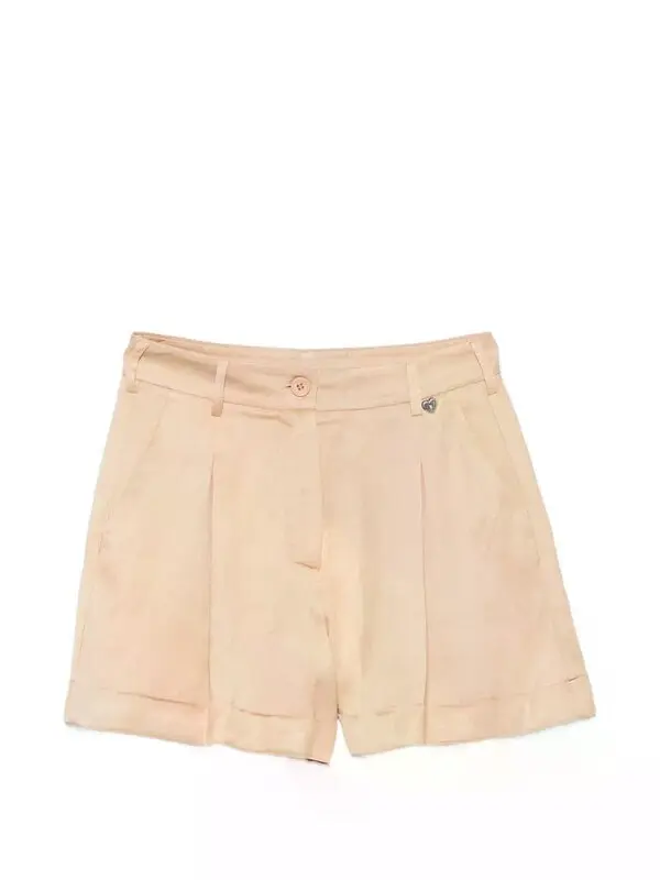 MY TWIN Pleated Belt-loops Shorts