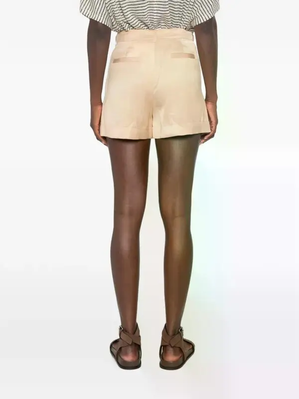 MY TWIN Pleated Belt-loops Shorts