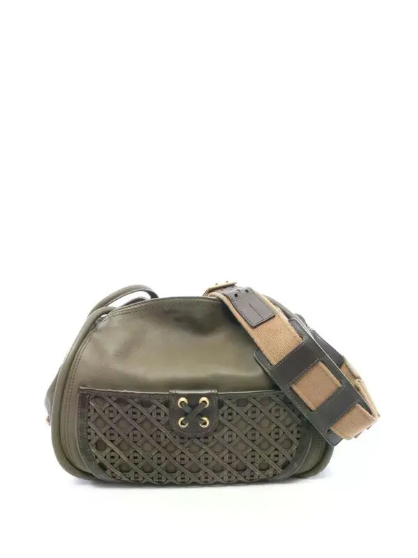 Dior 2000-2010 Leather Lattice Crossbody Bag