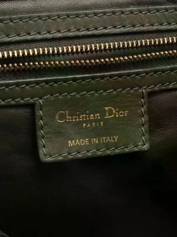 Dior 2000-2010 Leather Lattice Crossbody Bag