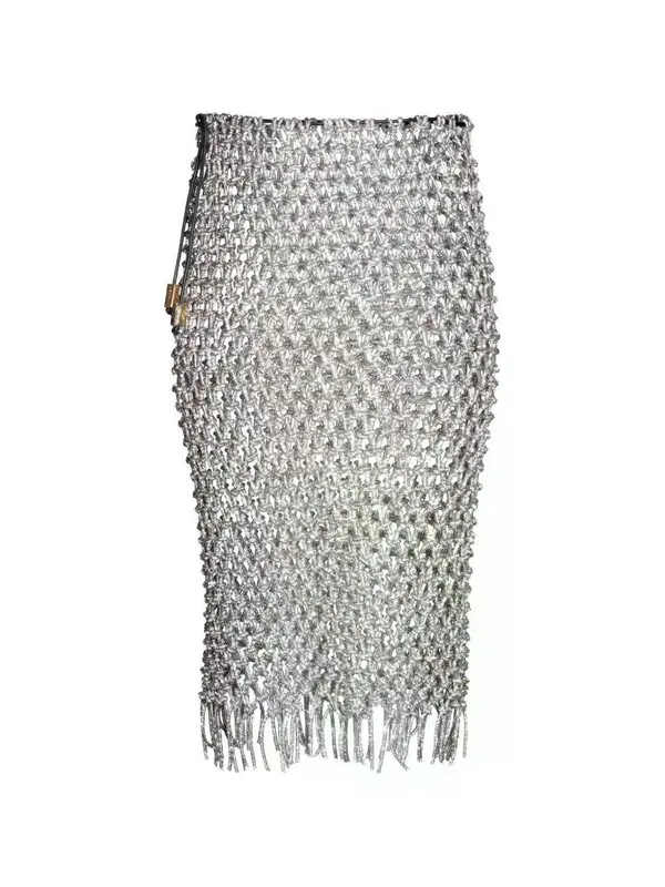 HIBOURAMA Crystal Midi Skirt