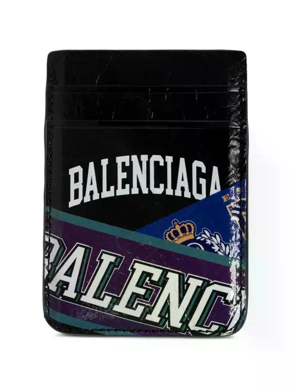 Balenciaga Cash Magnet Card Holder In /multicolor - Black