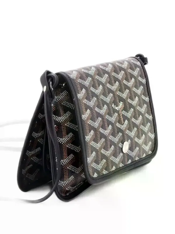 Goyard Plumet Clutch Wallet Coated Canvas Cross Body Bag - Black