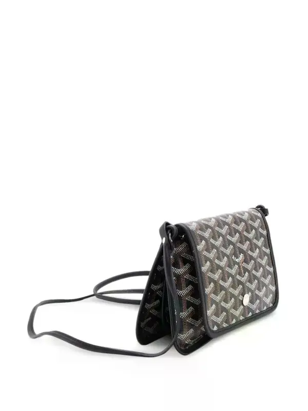 Goyard Plumet Clutch Wallet Coated Canvas Cross Body Bag - Black