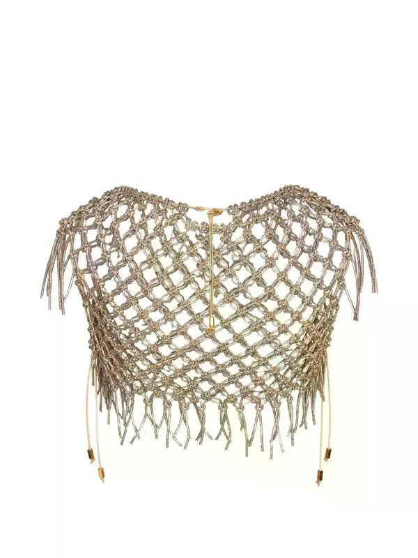 HIBOURAMA Crystal Hand-woven Top - Gold