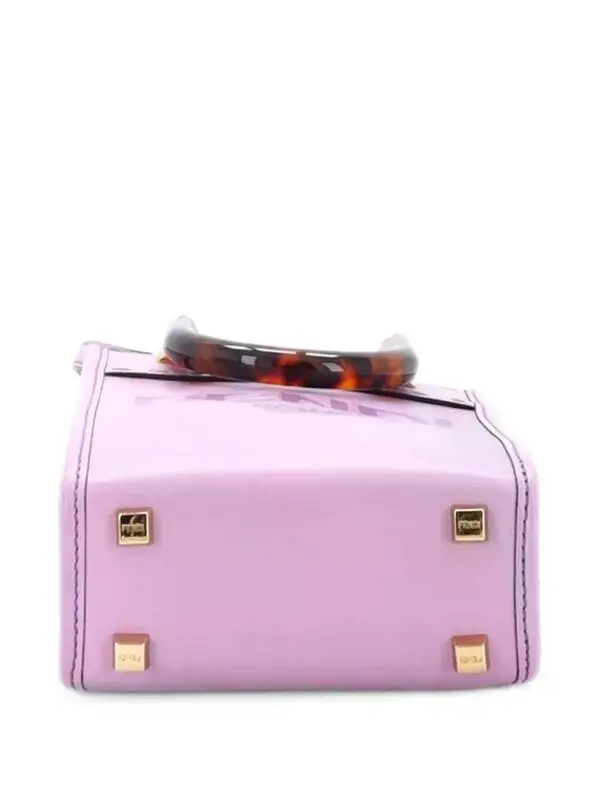 Fendi Sunshine Shopper Tote Leather Mini Crossbody Bag