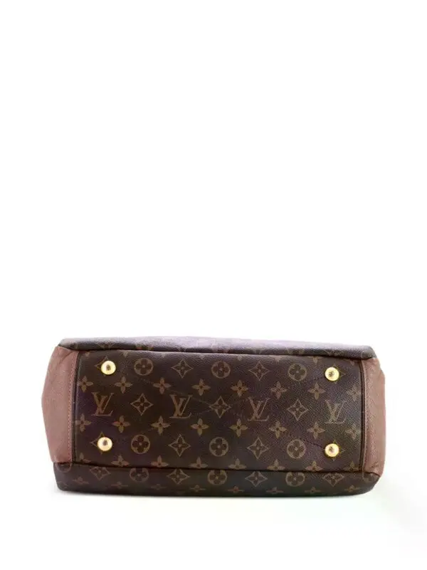 LOUIS VUITTON Pallas Tote Monogram Canvas With Leather Shoulder Bag - Brown