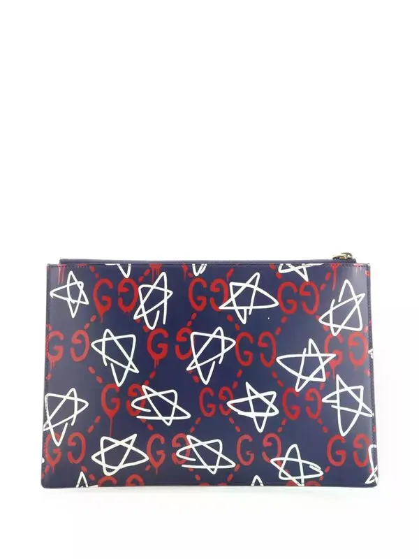 Gucci Ghost Leather Medium Pouch