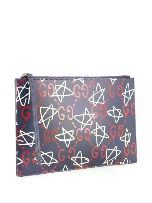 Gucci Ghost Leather Medium Pouch