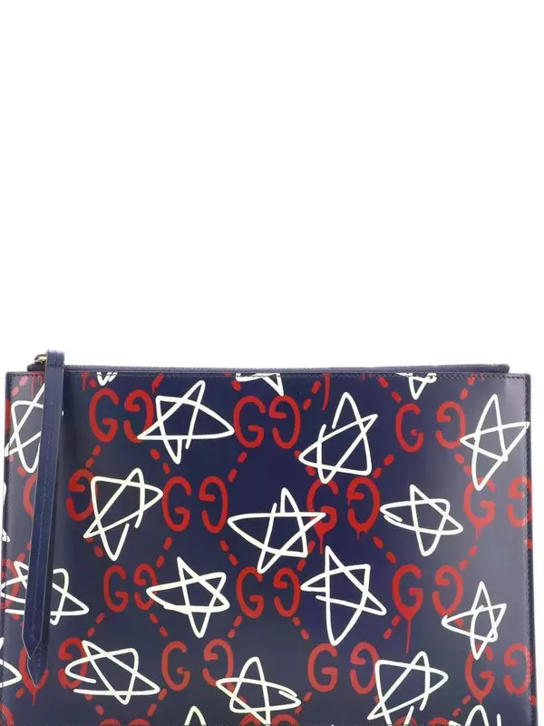 Gucci Ghost Leather Medium Pouch