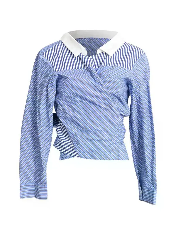 Maje Lim Striped Asymmetric Shirt