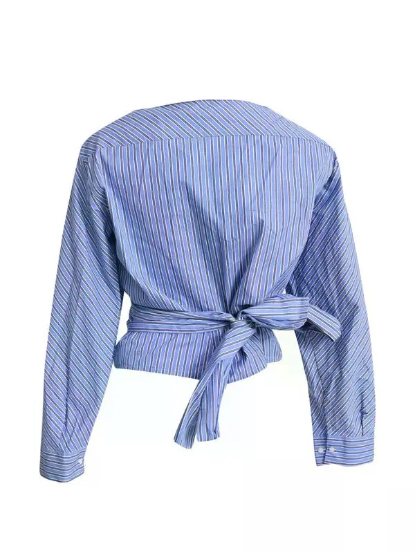 Maje Lim Striped Asymmetric Shirt