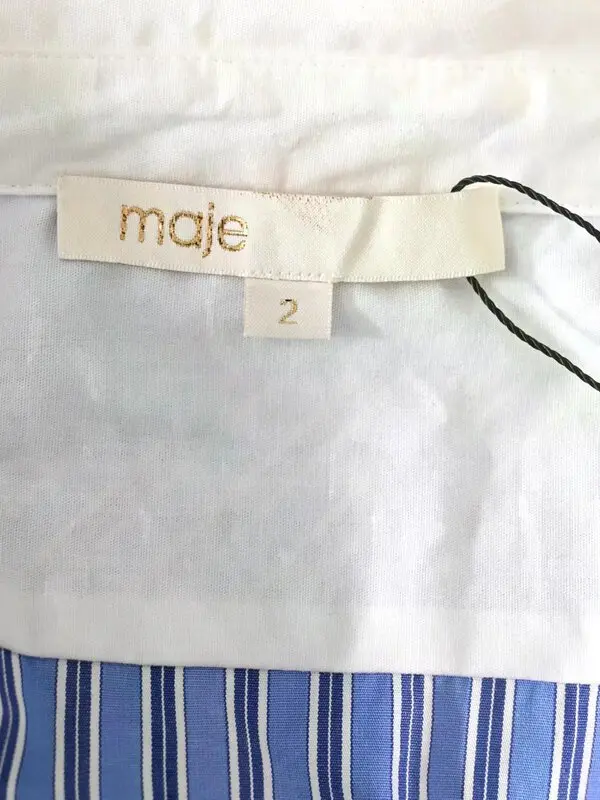 Maje Lim Striped Asymmetric Shirt