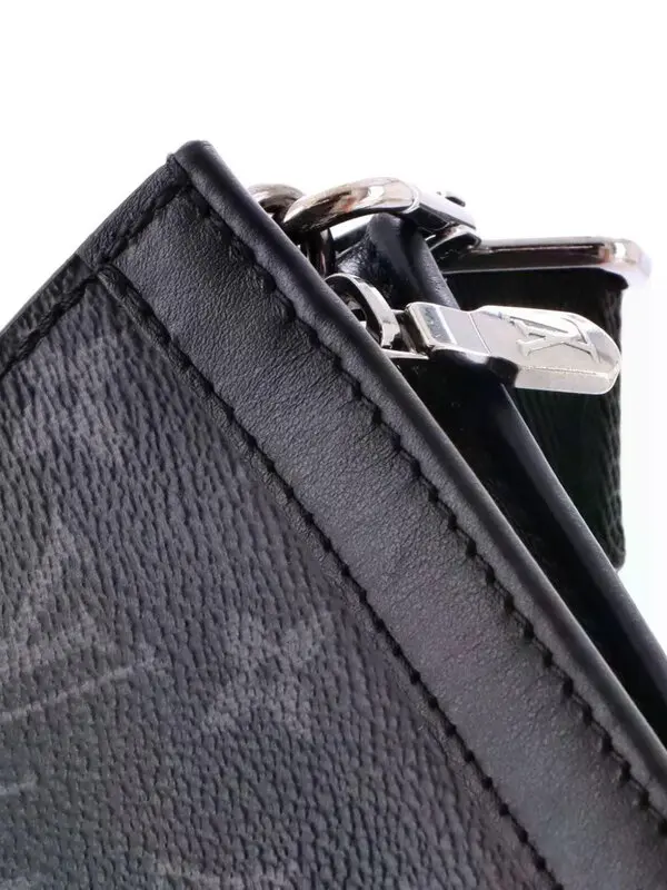 LOUIS VUITTON Gaston Wearable Wallet Monogram Eclipse Canvas Cross Body Bag - Black