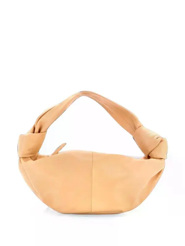 Bottega Veneta Double Knot Leather Mini Hobo Bag - Neutrals