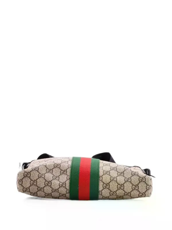 Gucci Gg Coated Canvas Medium Web Messenger Bag