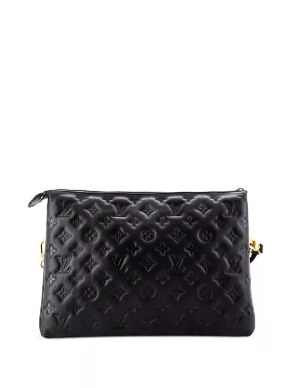 LOUIS VUITTON Coussin Mm Crossbody Bag Monogram Embossed Lambskin - Black