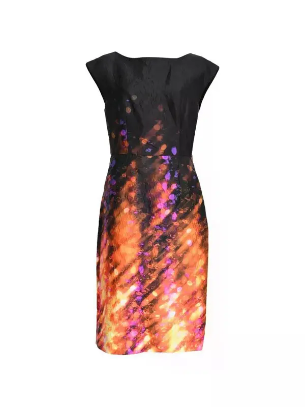 Prada Printed Bow-detail Midi Dress