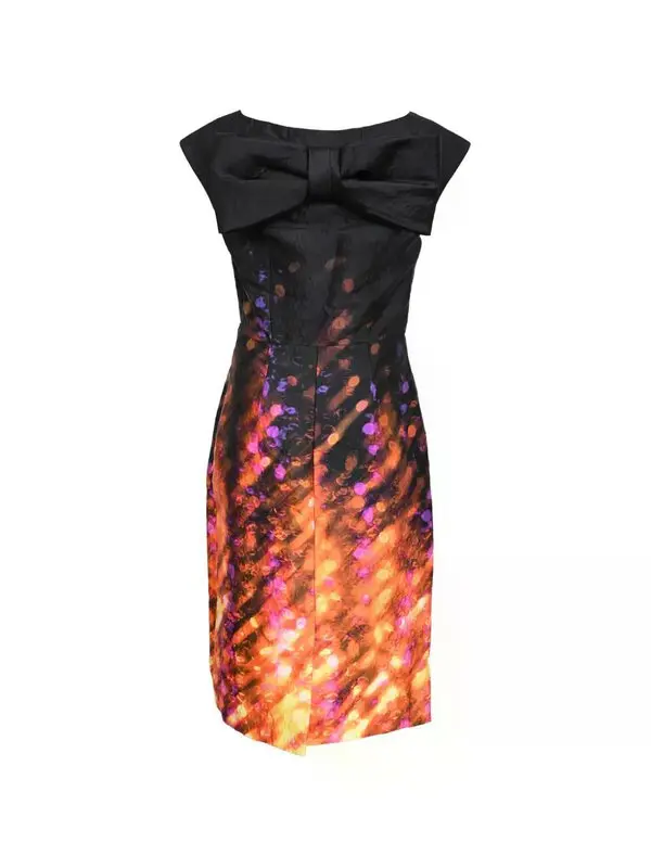 Prada Printed Bow-detail Midi Dress