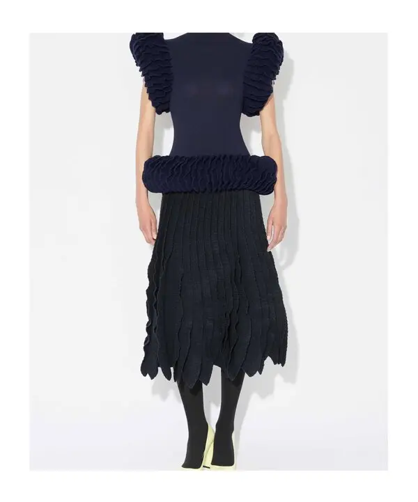Alaïa Ruffled Pleated Skirt