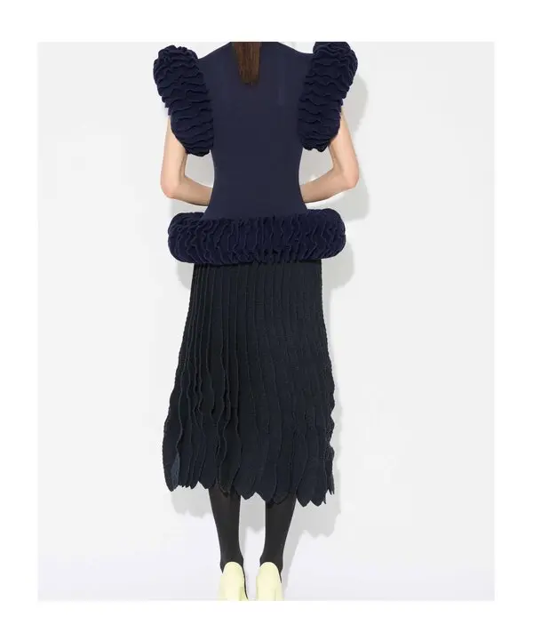 Alaïa Ruffled Pleated Skirt