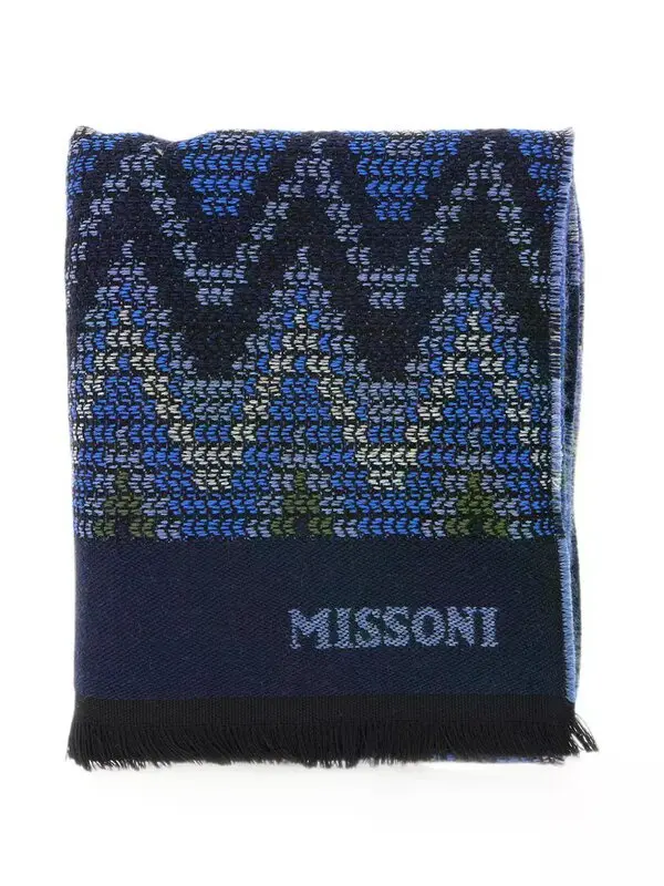 Missoni Zigzag-knit Fringed Scarf