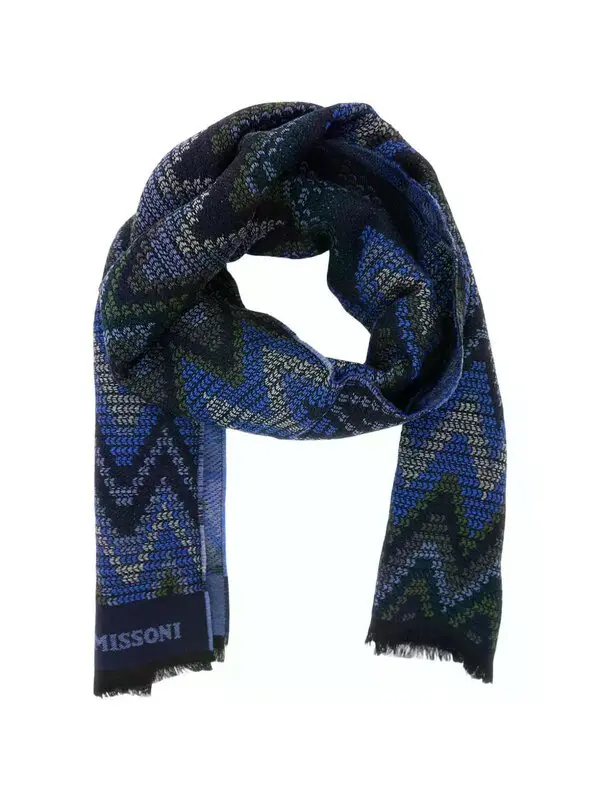 Missoni Zigzag-knit Fringed Scarf