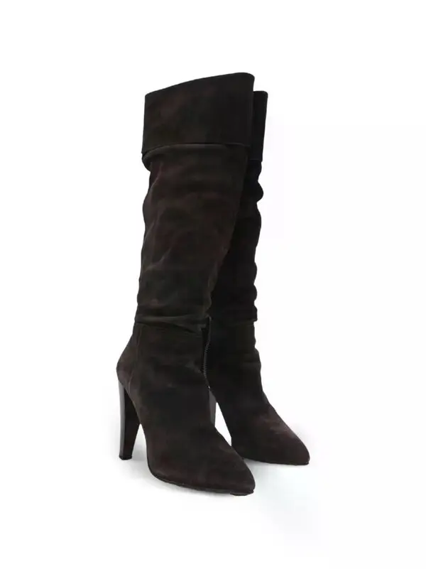 Miu Miu Suede Slouchy Knee-high Boots - Brown