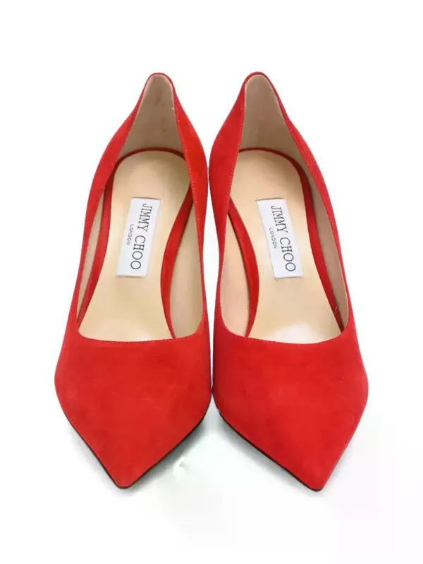 JIMMY CHOO Suede Pointed-toe Stiletto Pumps