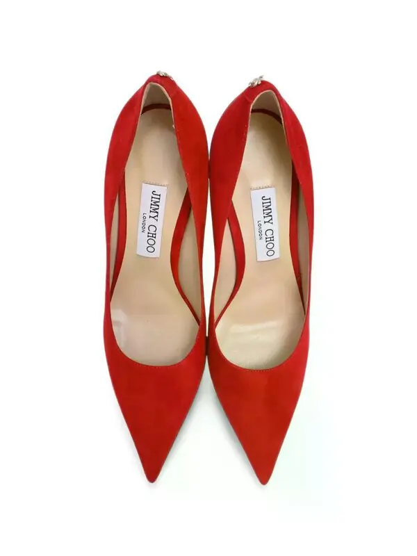 JIMMY CHOO Suede Pointed-toe Stiletto Pumps