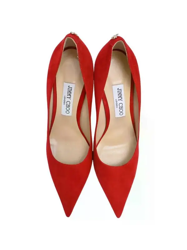 JIMMY CHOO Suede Pointed-toe Stiletto Pumps