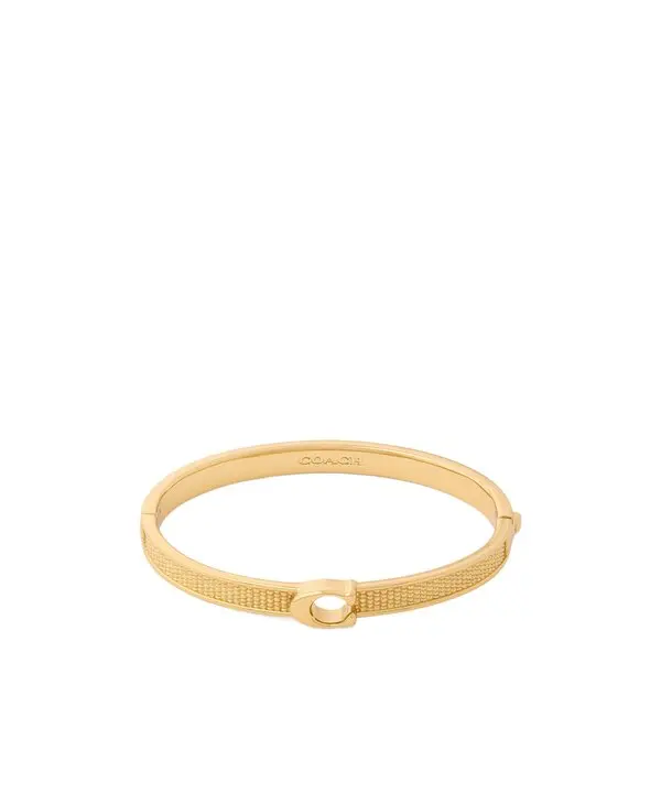 COACH Textured C Hinged Bangle