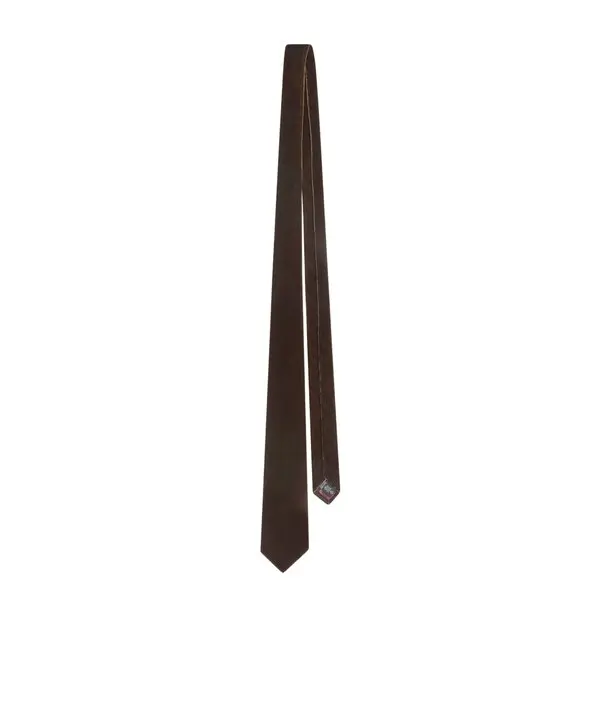 Emporio Armani Logo Patch Velvet Tie