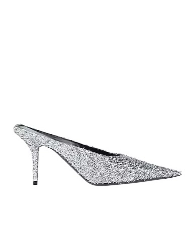 Balenciaga Stiletto Heeled Leather Slippers