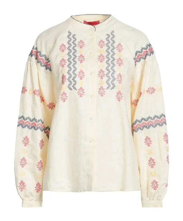 MAXCO. Max&co. Floral Pattern Embroidered Shirt