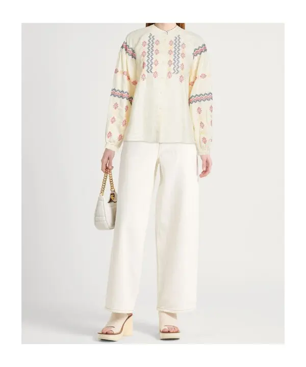 MAXCO. Max&co. Floral Pattern Embroidered Shirt