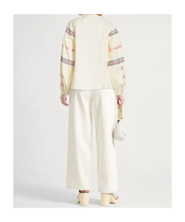 MAXCO. Max&co. Floral Pattern Embroidered Shirt
