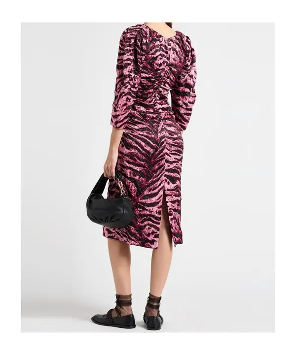 GANNI Printed Midi Dress