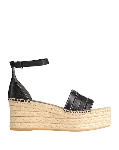 Tory Burch Leather Wedge Espadrille Sandals - Nude