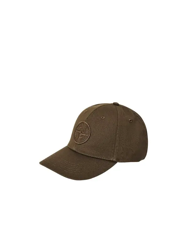 Stone Island Plain Cotton Rep Cap - Green