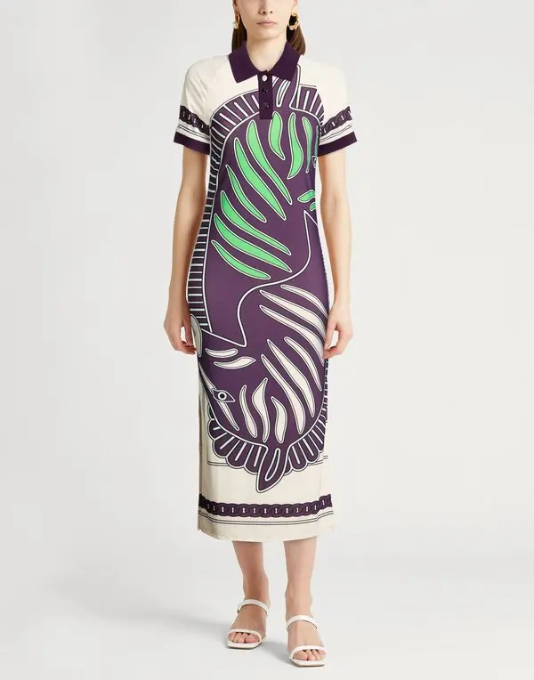 Tory Burch Multicolor Polo Dress - Gray