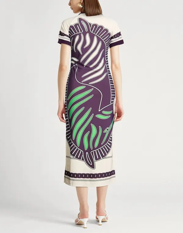 Tory Burch Multicolor Polo Dress - Gray