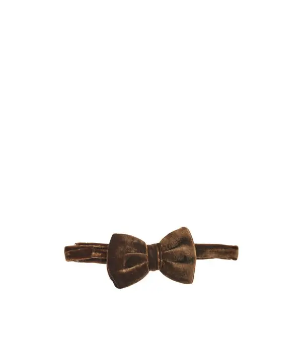 Emporio Armani Hook Fastening Velvet Bow Tie