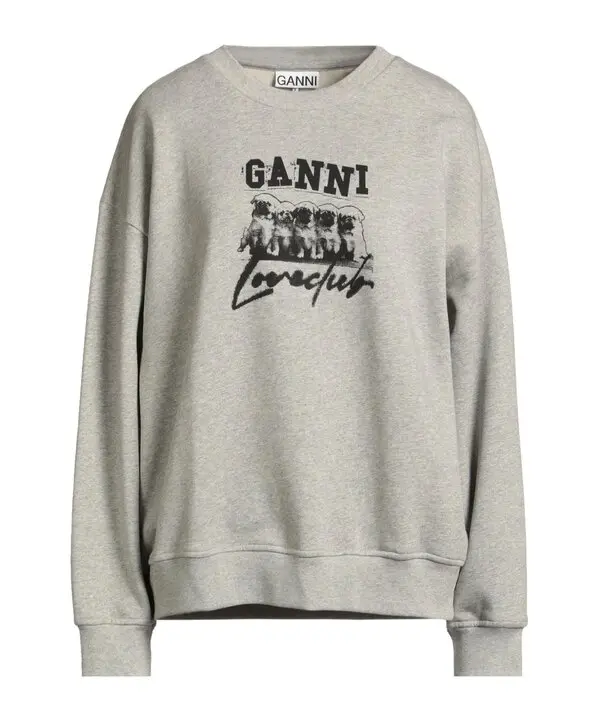 GANNI Crewneck Sweatshirt - Gray