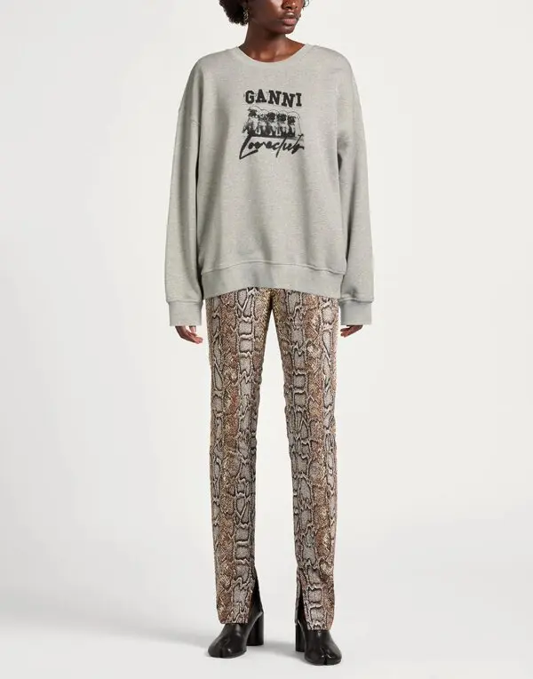 GANNI Crewneck Sweatshirt - Gray