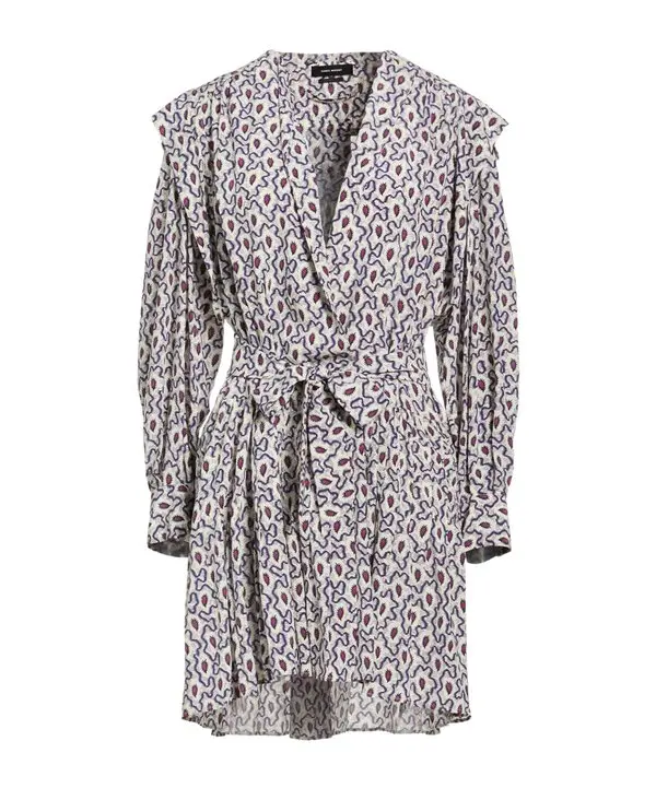 Isabel Marant Étoile Printed Crepe Wrap-effect Short Dress